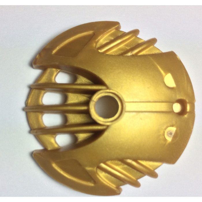 LEGO Pearl Gold Bionicle Shield 5 x 5 with 7 Fins (45274) | Brick Owl ...
