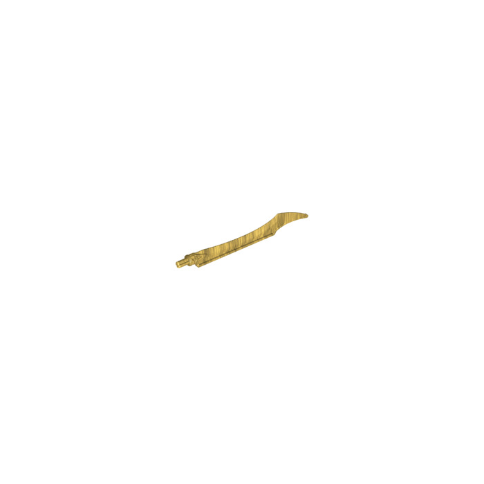 LEGO Pearl Gold Blade with Curved Tip and Axle (11305) | Brick Owl ...
