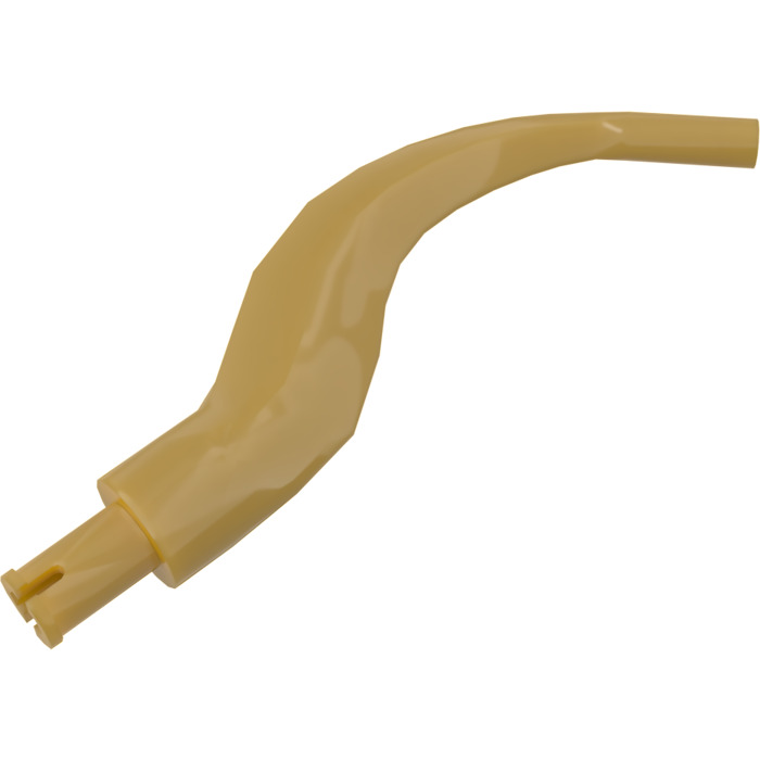 LEGO Pearl Gold Curved Horn with Pin (5156 / 24204) | Brick Owl