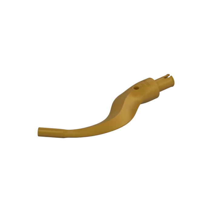 LEGO Pearl Gold Curved Horn with Pin (5156 / 24204) | Brick Owl