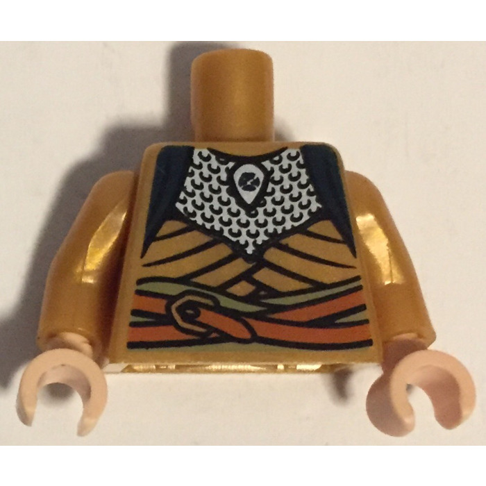 LEGO Pearl Gold Elrond Torso (973 / 88585) | Brick Owl - LEGO Marketplace