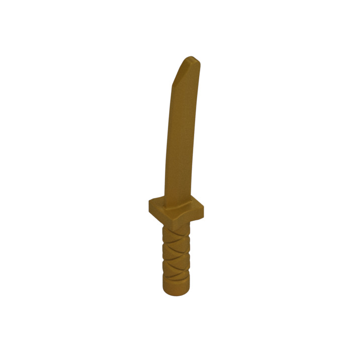 LEGO Pearl Gold Katana with Short Blade (5644) | Brick Owl