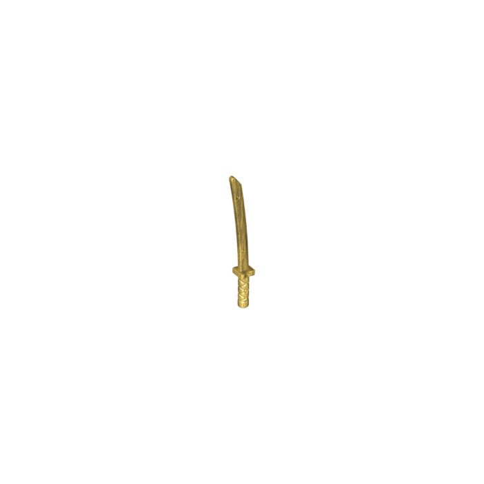 LEGO Pearl Gold Katana with Square Guard and Capped Pommel (21459 ...
