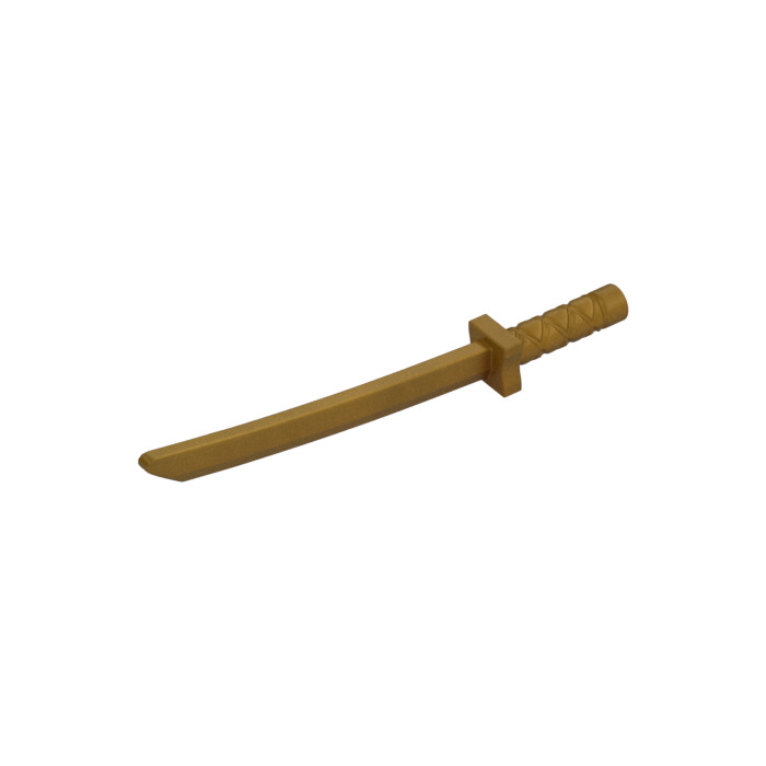 LEGO Pearl Gold Katana with Square Guard and Capped Pommel (21459 ...