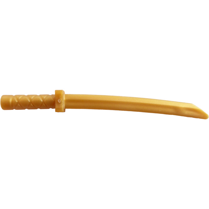 LEGO Pearl Gold Katana with Square Guard and Capped Pommel (21459 ...