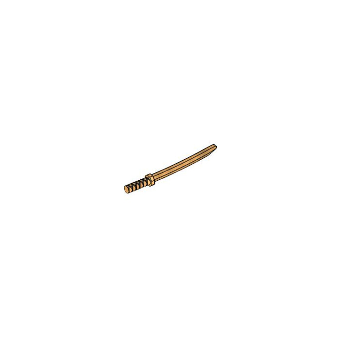 LEGO Pearl Gold Katana with Square Guard and Uncapped Pommel (30173 ...