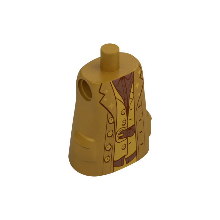 LEGO Pearl Gold Large Hagrid Torso with Long Coat with Copper Shirt and ...