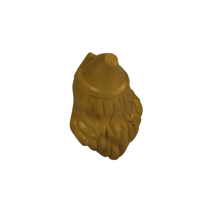 LEGO Pearl Gold Long Wavy Hair and Pointed Hat with Stars (80259 ...