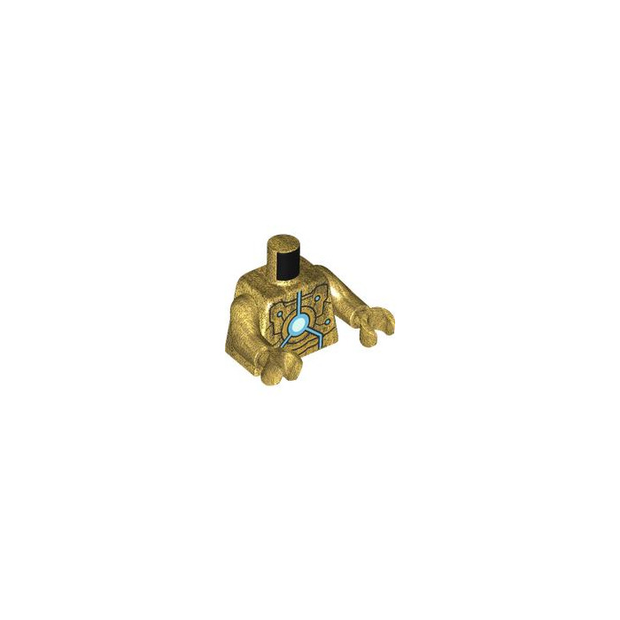 LEGO Pearl Gold Mr. Oz with Gold Suit and Armor Minifig Torso (973 / ...