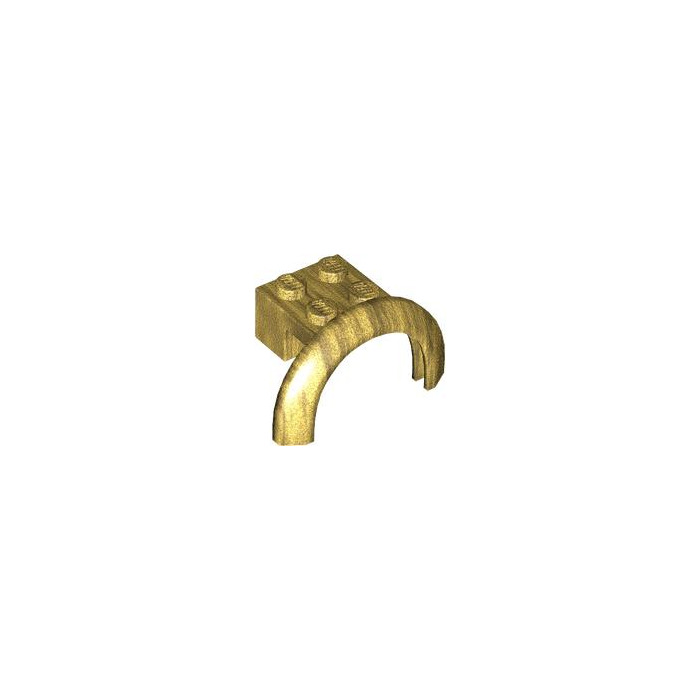 LEGO Pearl Gold Mudguard Brick 2.5 x 4 x 1.7 with Wheel Arch (50745 ...