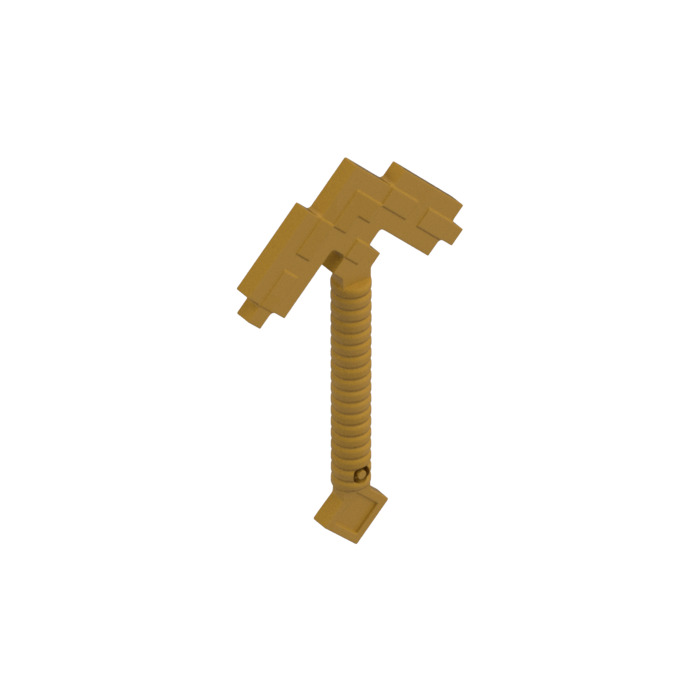 LEGO Pearl Gold Pixelated Minecraft Pickaxe (18789) | Brick Owl - LEGO ...