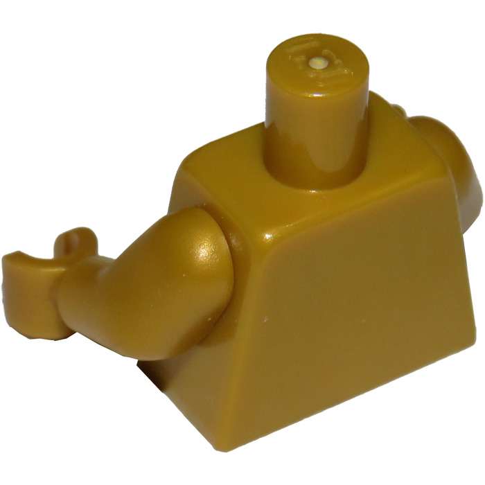LEGO Pearl Gold Plain Torso with Arms and Hands (73403 / 76382) | Brick Owl