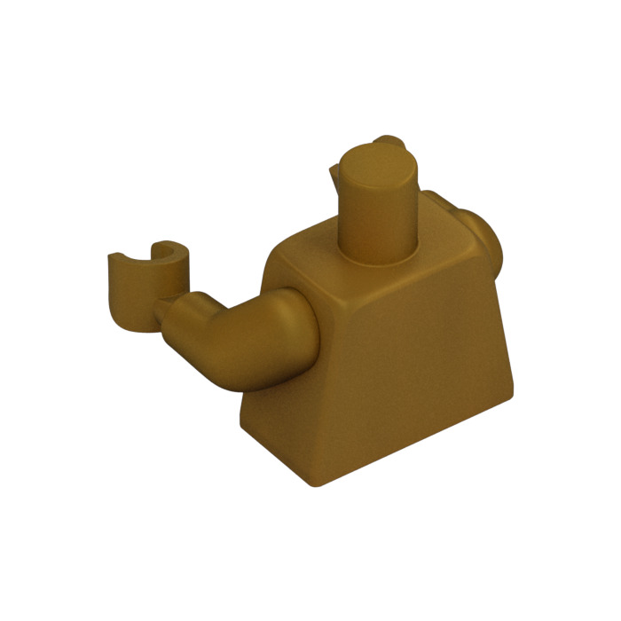 LEGO Pearl Gold Plain Torso with Arms and Hands (73403 / 76382) | Brick Owl