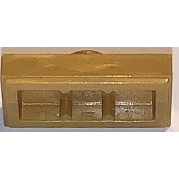 LEGO Pearl Gold Plate 1 x 2 with 1 Stud (with Groove and Bottom Stud ...