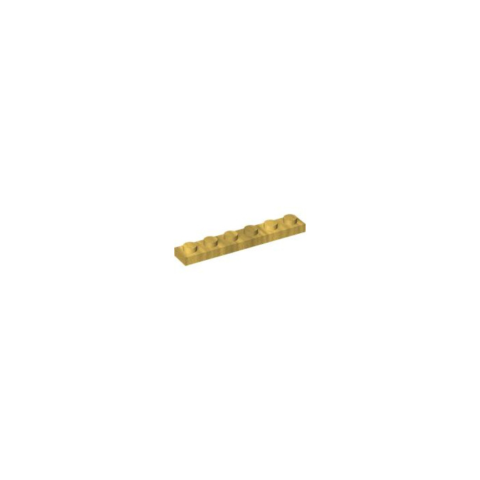 LEGO Pearl Gold Plate 1 x 6 (3666) | Brick Owl - LEGO Marketplace