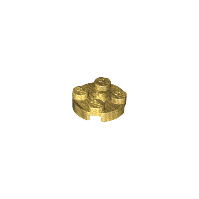 LEGO Pearl Gold Plate 2 x 2 Round with Axle Hole (4032) | Brick Owl