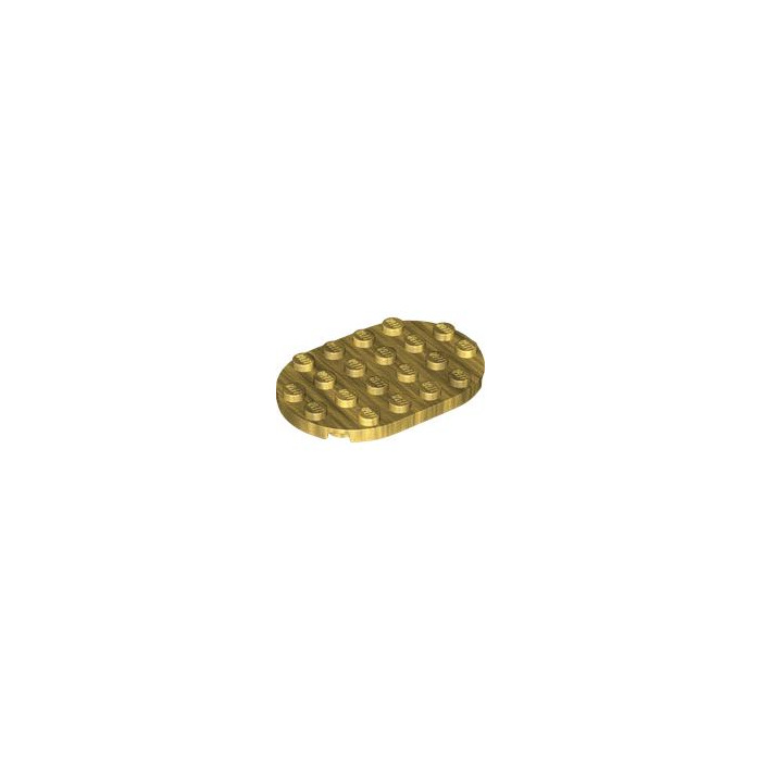 LEGO Pearl Gold Plate 4 x 6 Oval (3766) | Brick Owl