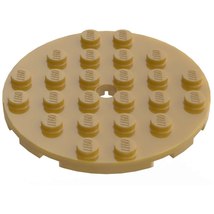 LEGO Pearl Gold Plate 6 x 6 Round with Hole (11213) | Brick Owl