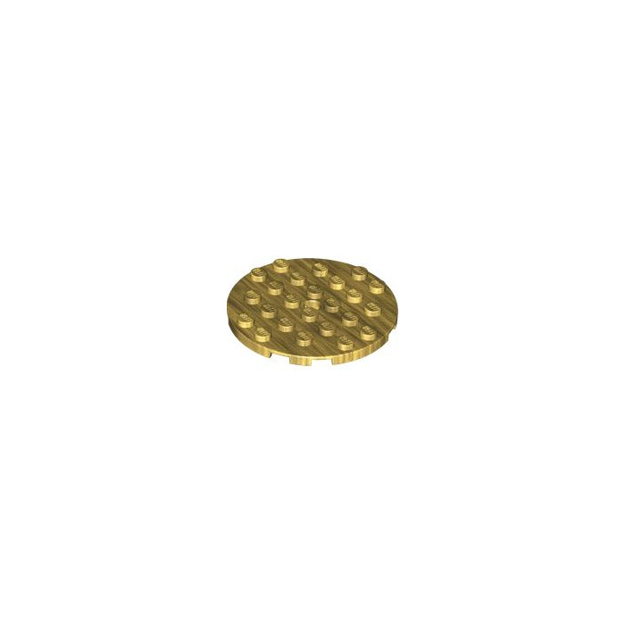 LEGO Pearl Gold Plate 6 x 6 Round with Pin Hole (11213) | Brick Owl ...