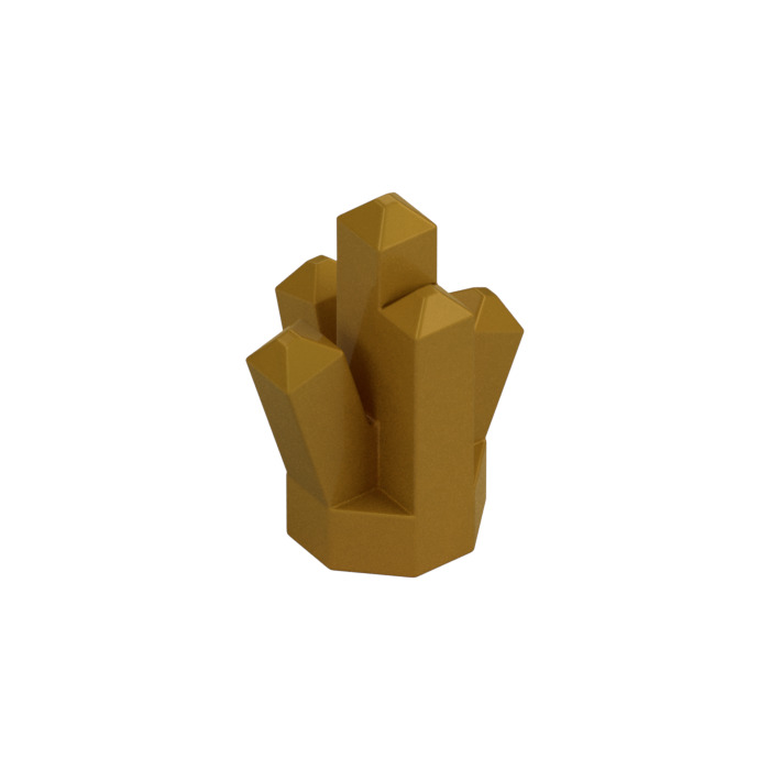 LEGO Pearl Gold Rock 1 x 1 Crystal with 5 Points (28623 / 30385 ...