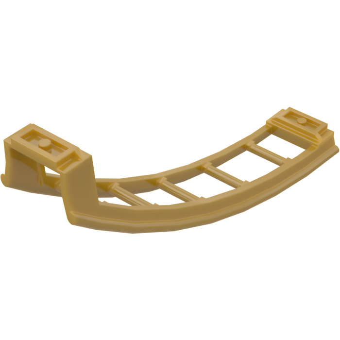 LEGO Pearl Gold Roller Coaster Rail 2 x 16 x 6 Slope (26560) | Brick Owl