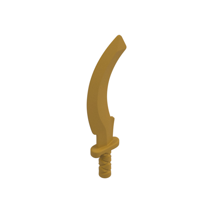LEGO Pearl Gold Sickle Sword (93247) | Brick Owl - LEGO Marketplace