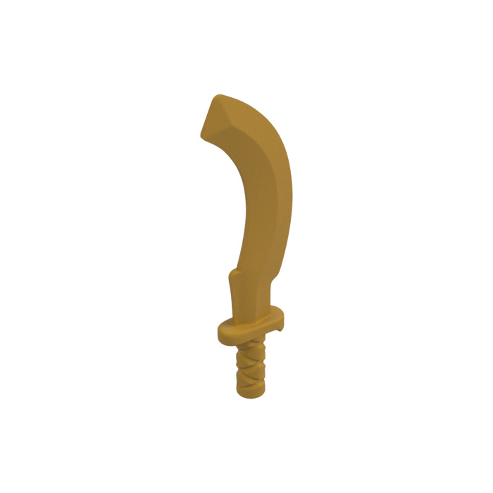 LEGO Pearl Gold Sickle Sword (93247) | Brick Owl - LEGO Marketplace
