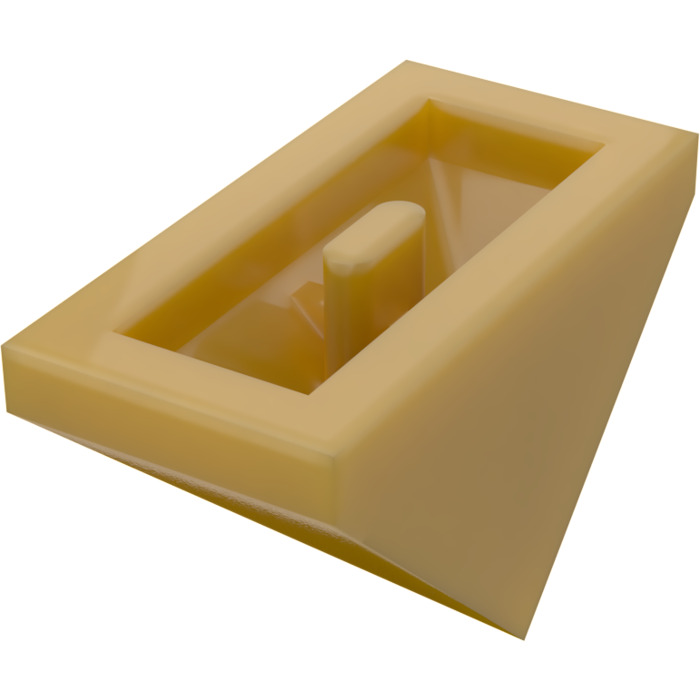 LEGO Pearl Gold Slope 1 x 2 (45°) Triple with Inside Bar (3048 / 51974 ...