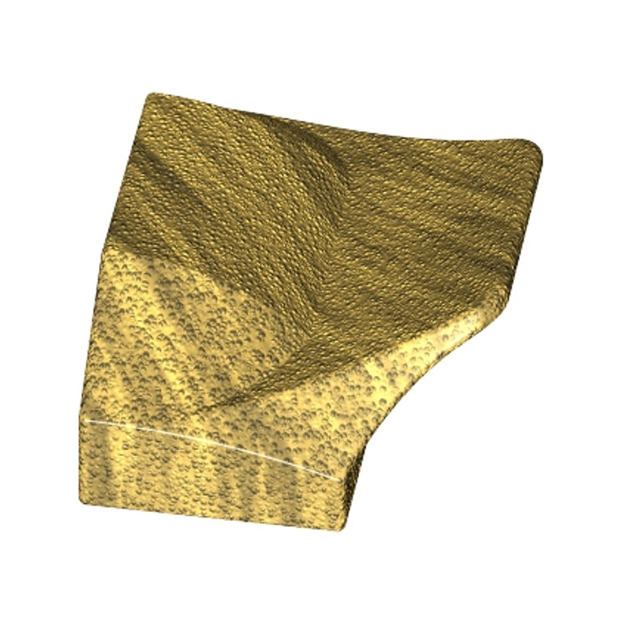 LEGO Pearl Gold Slope 1 x 2 x 0.7 Curved with Fin (47458 / 81300 ...