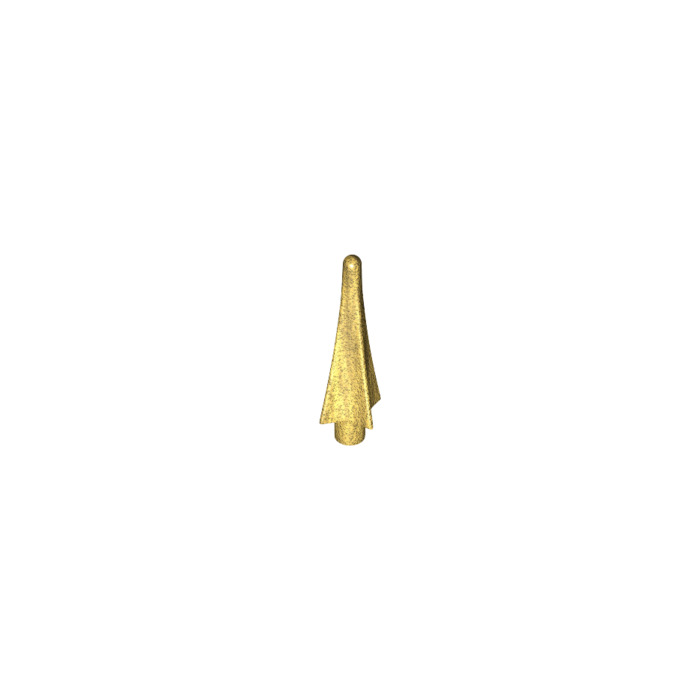 LEGO Pearl Gold Spear Tip with Fins (24482) | Brick Owl - LEGO Marketplace