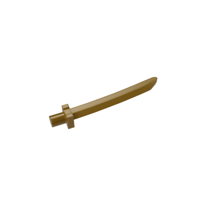 LEGO Pearl Gold Sword Blade with Bar and Square Crossguard | Brick Owl ...