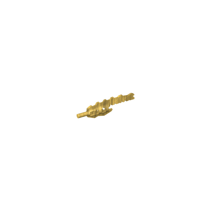 LEGO Pearl Gold Sword with Serrated Blade with Bar Holder (11107 ...