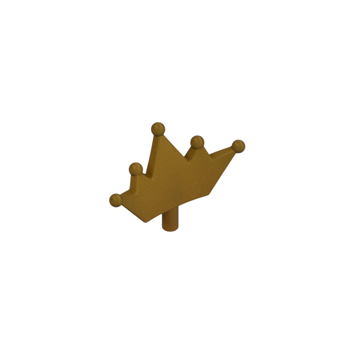 LEGO Pearl Gold Tiara with 5 Rounded Points (29171 / 33322) | Brick Owl