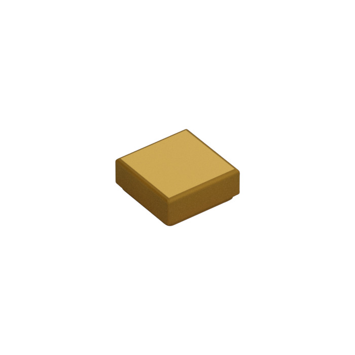 LEGO Pearl Gold Tile 1 x 1 with Gold Square with Groove (3070 / 114904 ...