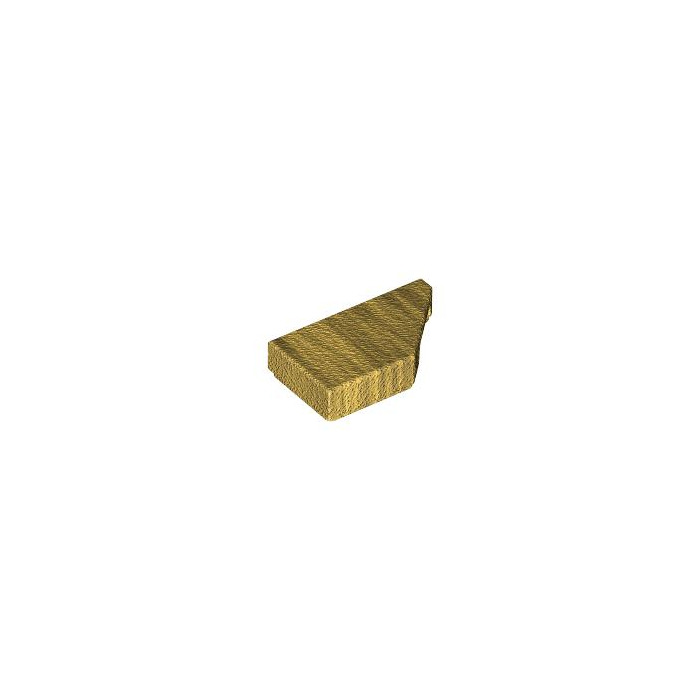 LEGO Pearl Gold Tile 1 x 2 45° Angled Cut Right (5092) | Brick Owl