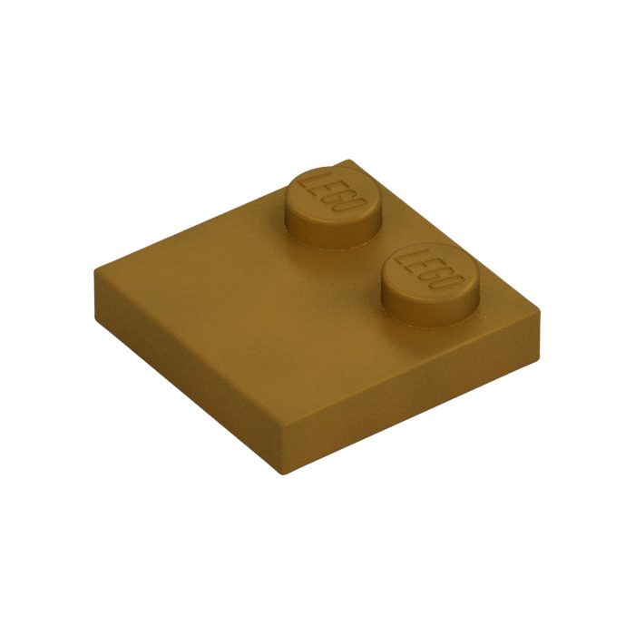 LEGO Pearl Gold Tile 2 x 2 with Studs on Edge (33909) | Brick Owl