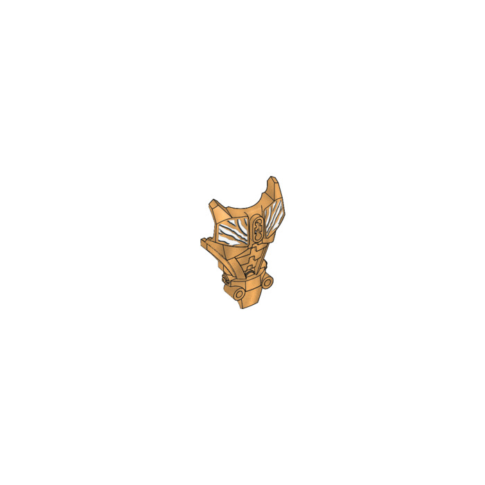 LEGO Pearl Gold Torso Armor with Chest and Hip Holes with White Stripes ...