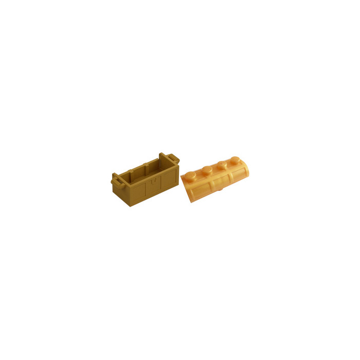 LEGO Treasure Chest with Curved Lid (Thick Hinge with Slots) (4738 ...