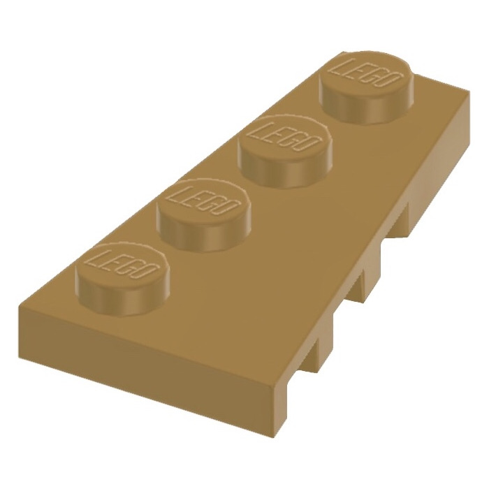 LEGO Pearl Gold Wedge Plate 2 x 4 Wing Right (41769 / 118745) | Brick Owl