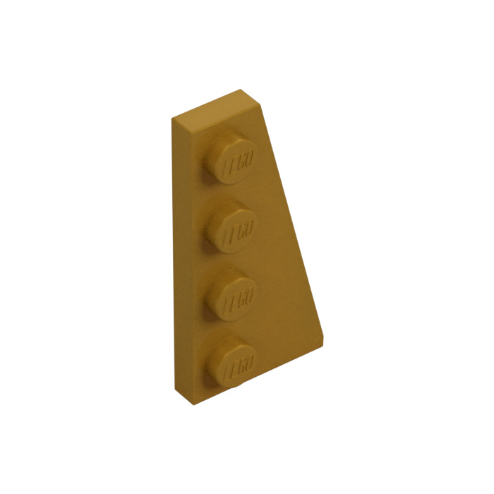 LEGO Pearl Gold Wedge Plate 2 x 4 Wing Right (41769 / 118745) | Brick Owl