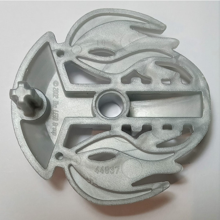 LEGO Pearl Light Gray Bionicle Shield 5 x 5 with Dual Flames (44937 ...