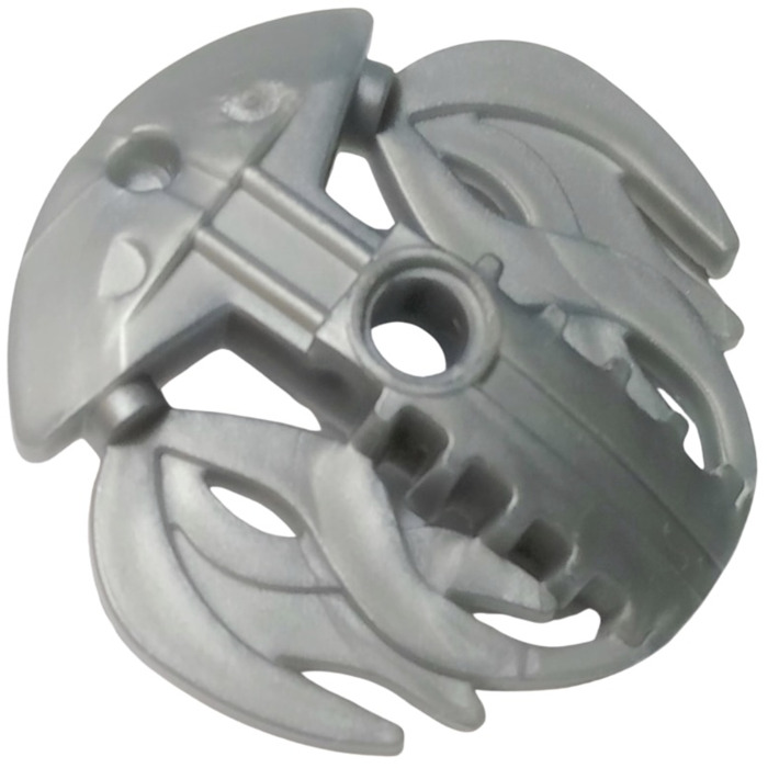LEGO Pearl Light Gray Bionicle Shield 5 x 5 with Dual Flames (44937 ...