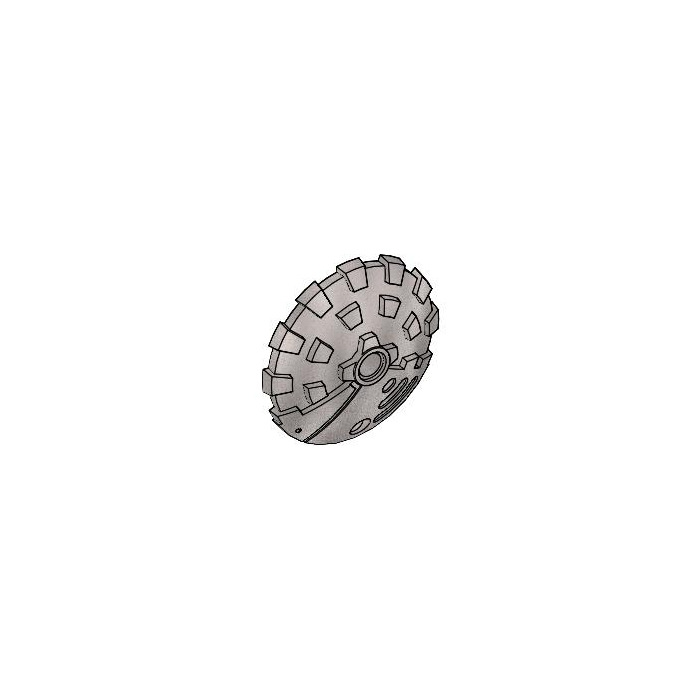 LEGO Pearl Light Gray Bionicle Shield 5 x 5 with Studded Saw Blade ...