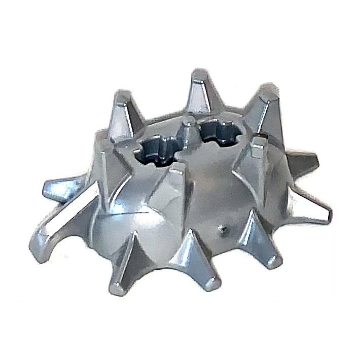 LEGO Pearl Light Gray Spiked Ball Half with 2 Axle Holes (54177 ...