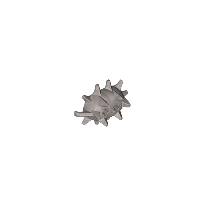 LEGO Pearl Light Gray Spiked Ball Half with 2 Axle Holes (54177 ...