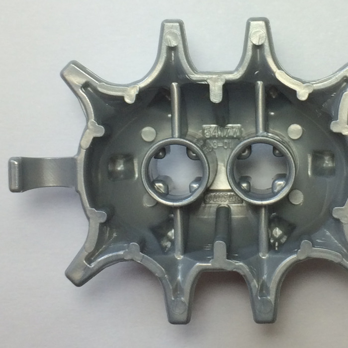 LEGO Pearl Light Gray Spiked Ball Half with 2 Axle Holes (54177 ...