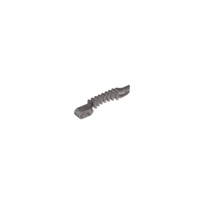 LEGO Pearl Light Gray Thornax Launcher Half 1 x 8 with Pin Hole (64275 ...