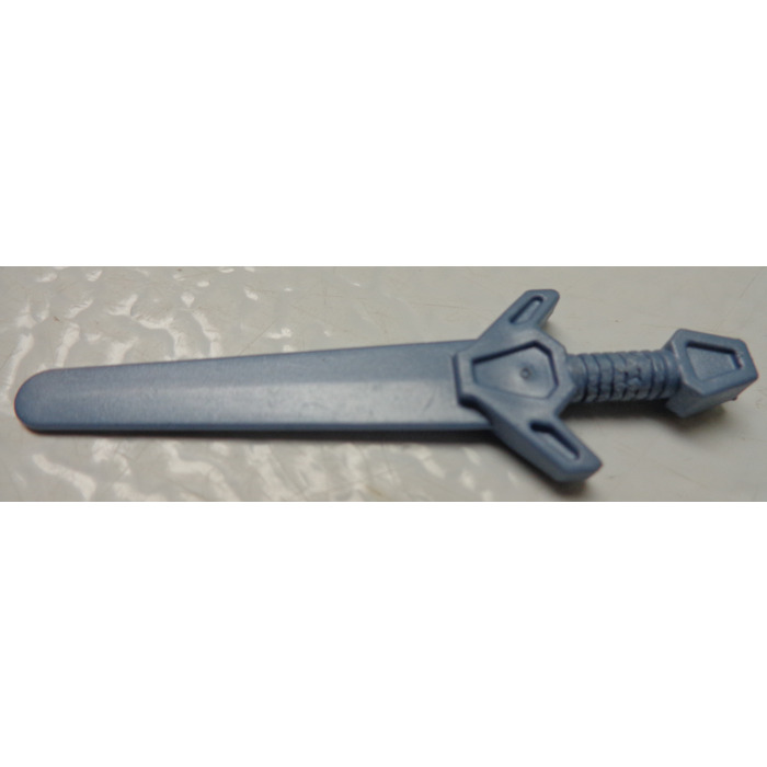 LEGO Pearl Sand Blue Sword with Round Tip and Angular Crossguard (48495 ...