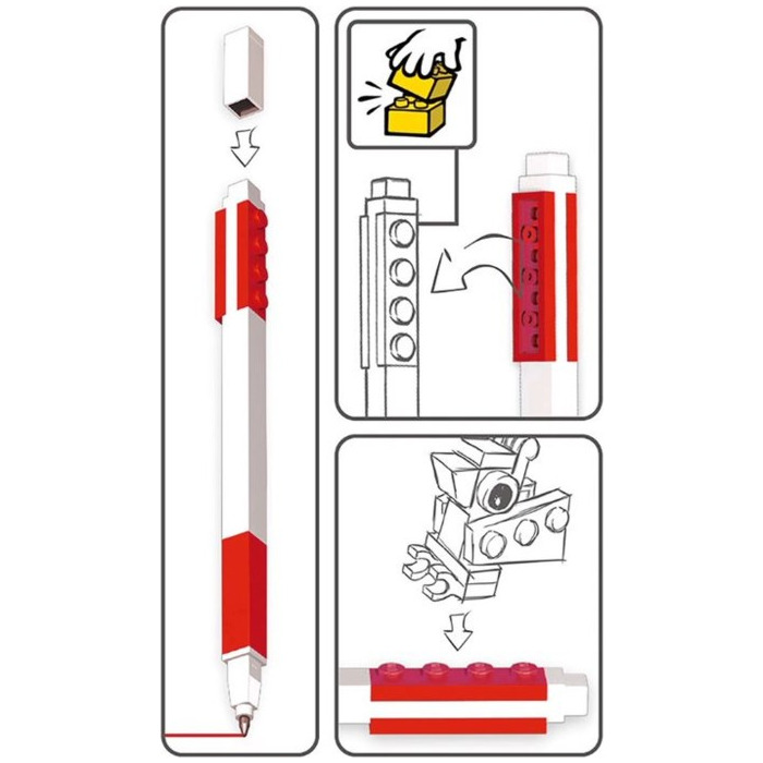 LEGO Pen Pal Gel Pen with Minifigure – Red (5007209) | Brick Owl - LEGO ...