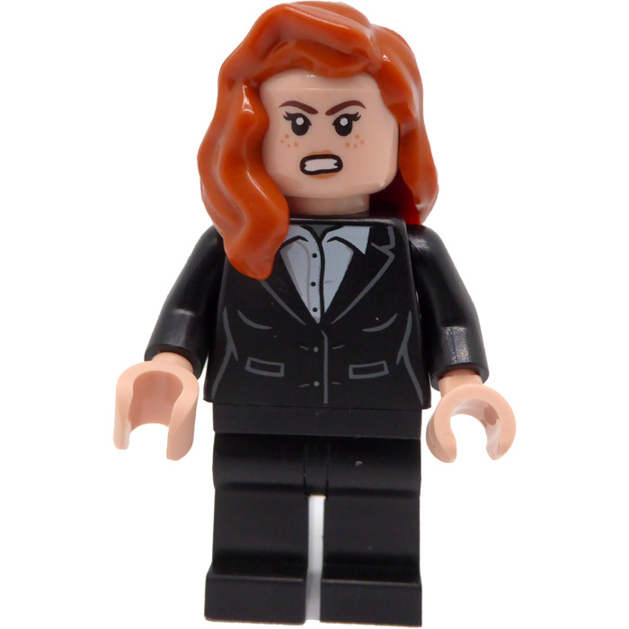 LEGO Pepper Potts with Black Suit and Dark Orange Hair Minifigure ...